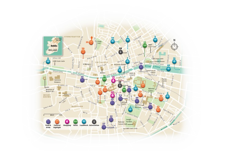 Dublin Streets and Landmarks Guide | PDF