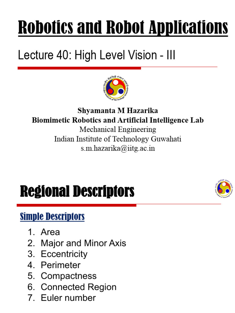 High-Level Vision Techniques in Robotics | PDF | Pattern Recognition ...