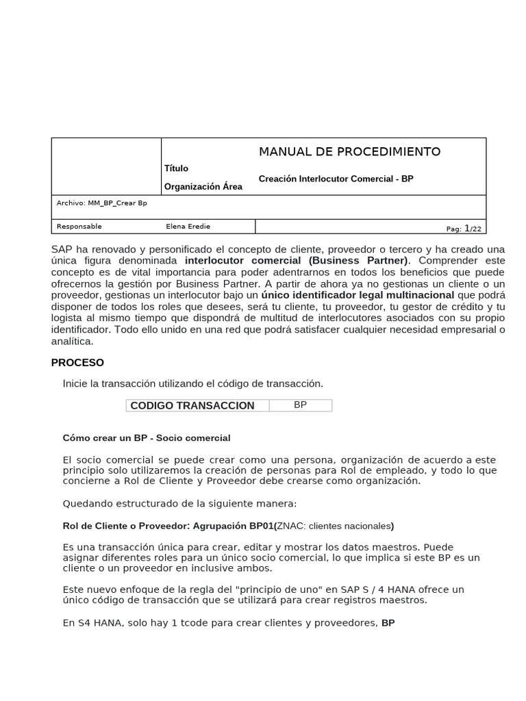 Crear Interlocutor Comercial en SAP | PDF | Business | Economias