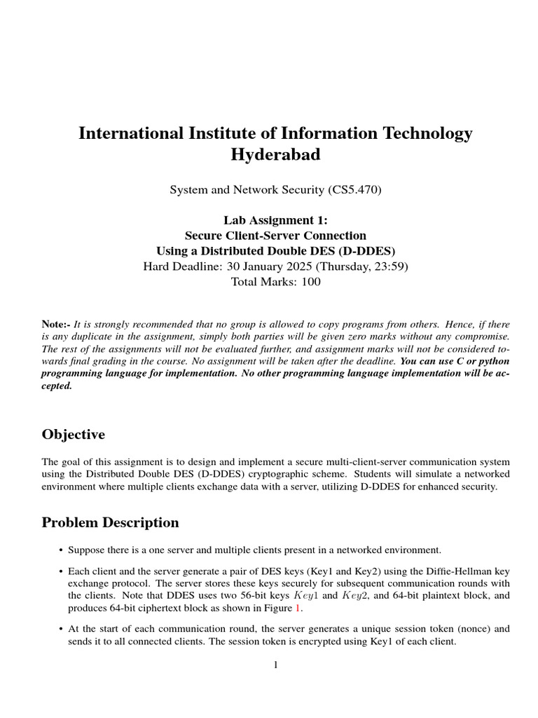 Lab 1 Assignment SNS 2025 | PDF | Encryption | Secure Communication