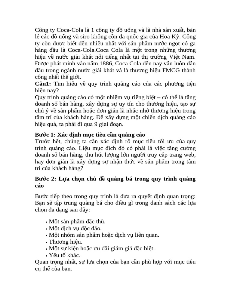 Công Ty Coca | PDF