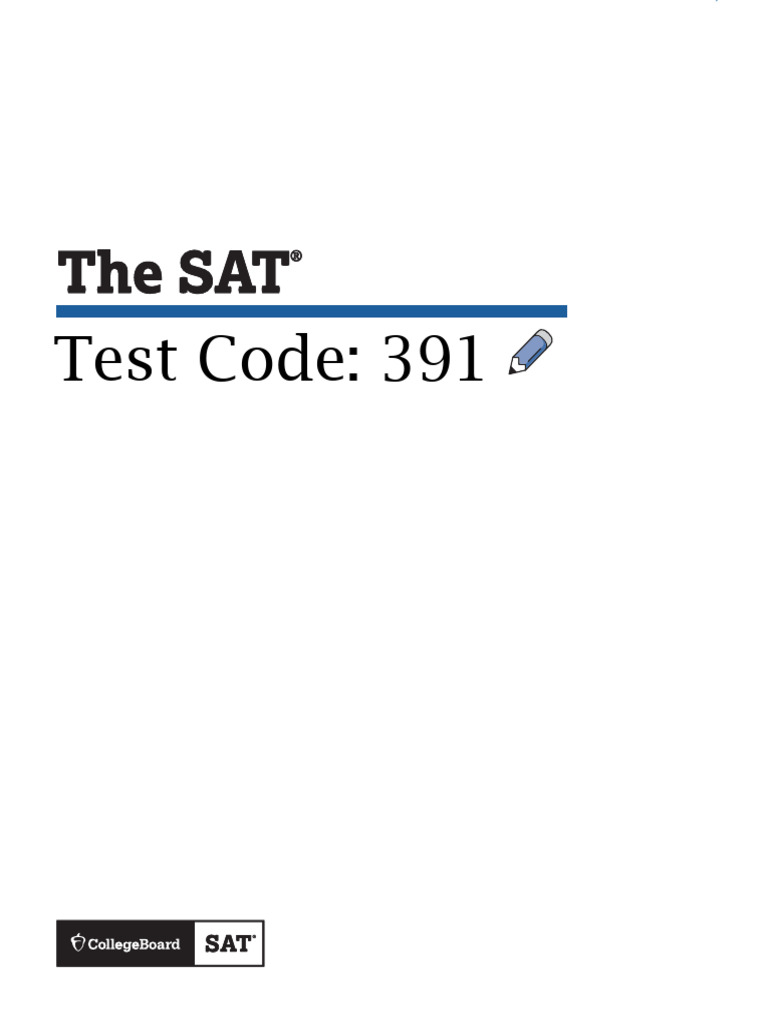 (MASTER) Collegeboard Digital SAT Test 1 Test 391 | PDF