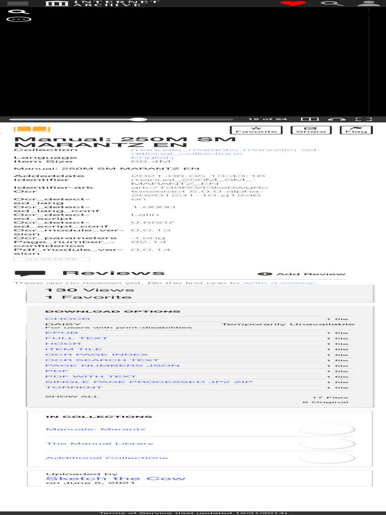 Manual 250M SM MARANTZ en Free Download, Borrow, and Streaming Internet ...