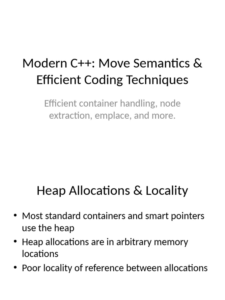 Modern CPP Move Semantics Presentation | PDF