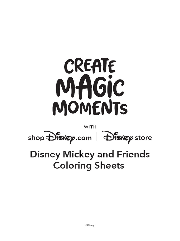 Mickey Friends Holiday Coloring Sheets | PDF