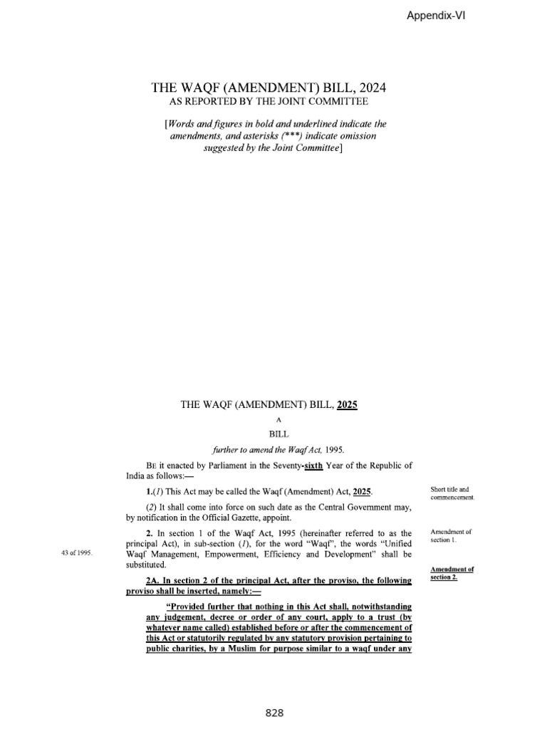 waqf amendmenht | PDF