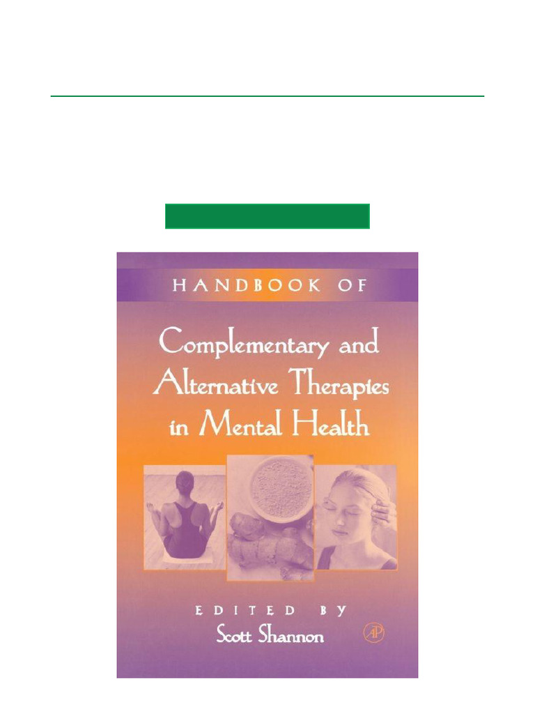 Handbook of Complementary and Alternative Therapies in Mental Health All Sections Download | PDF ...