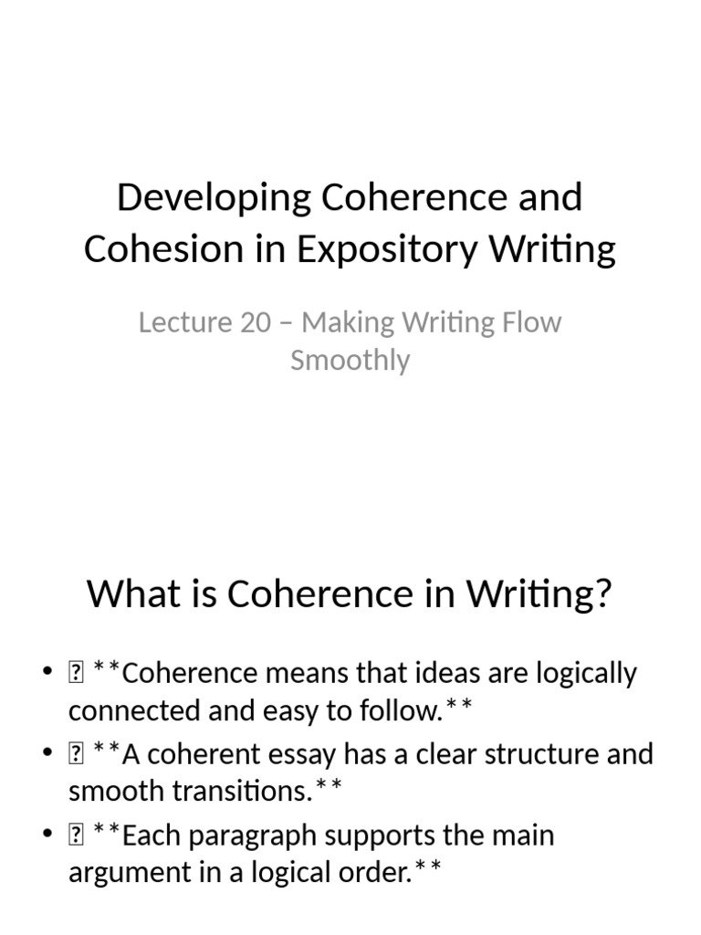 Expository_Writing_Lecture20 | PDF