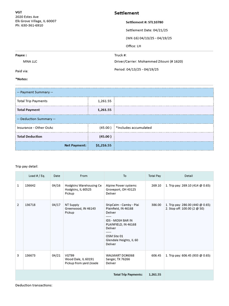 Settlement Sheet 10 | PDF | Payments | Money