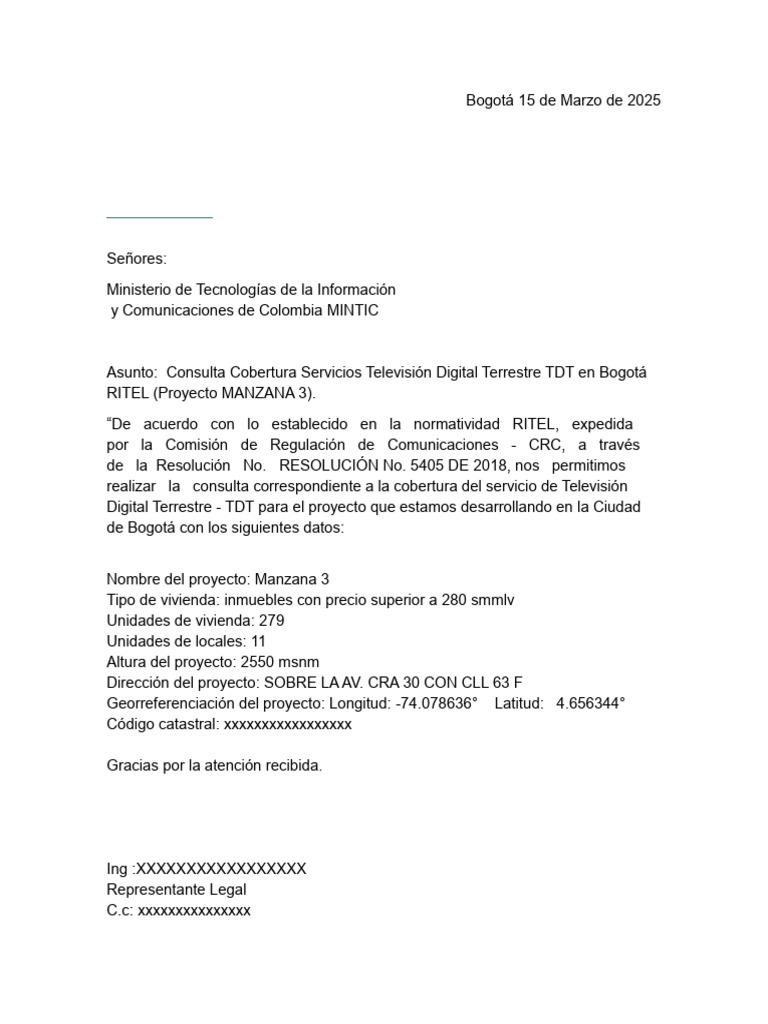 Formato Carta Cobertura | PDF