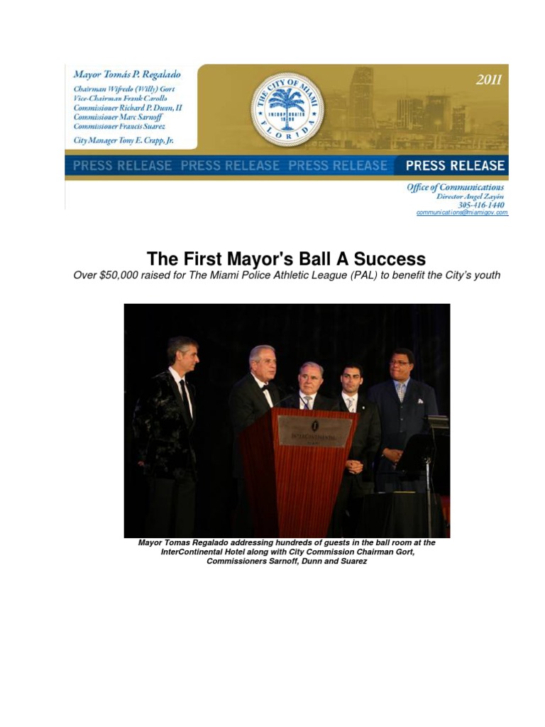 Mayors Ball | PDF | Business | Politics