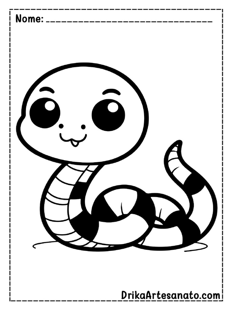 Desenho de Cobra para Colorir 30 | PDF