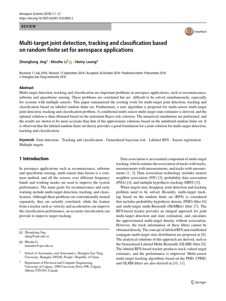 Multi Target Joint Detection Tracking And Classification Based On