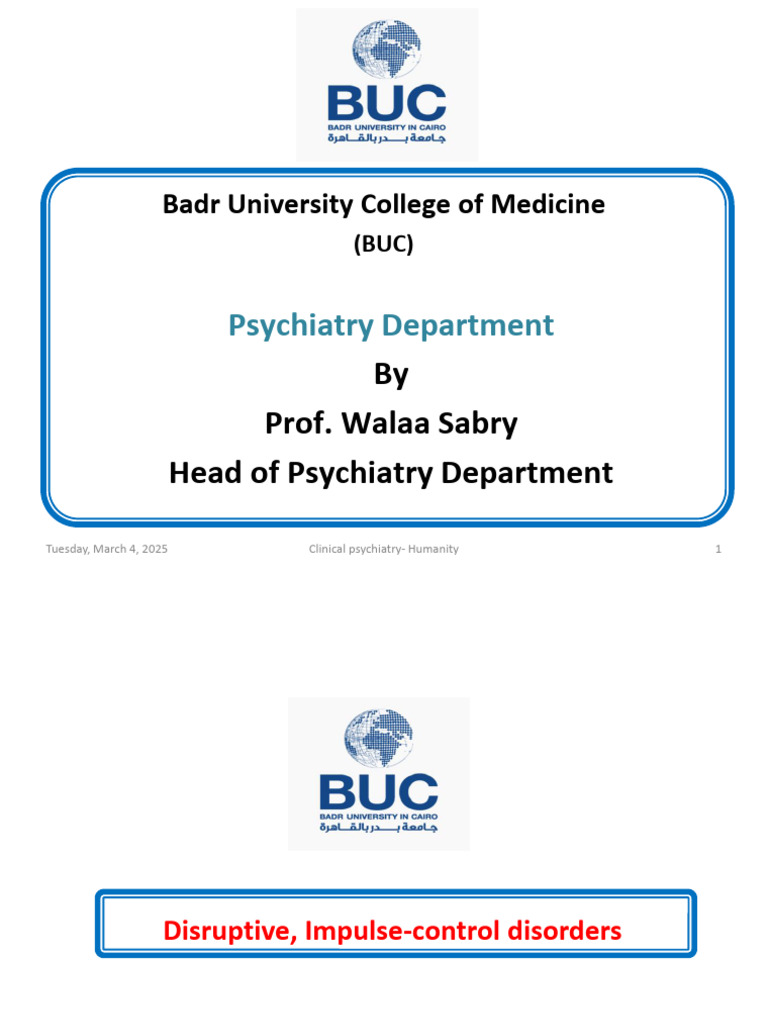 Impulse - Control - Disorder BUC Humanities | PDF | Mental Disorder ...