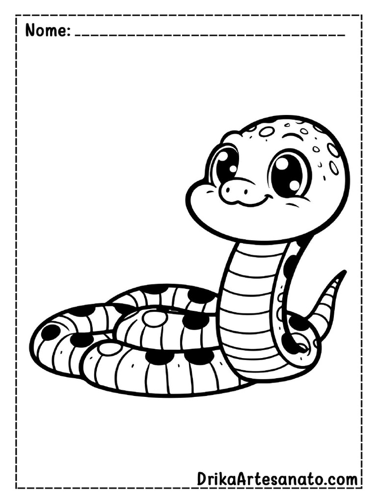 Desenho de Cobra para Colorir 39 | PDF