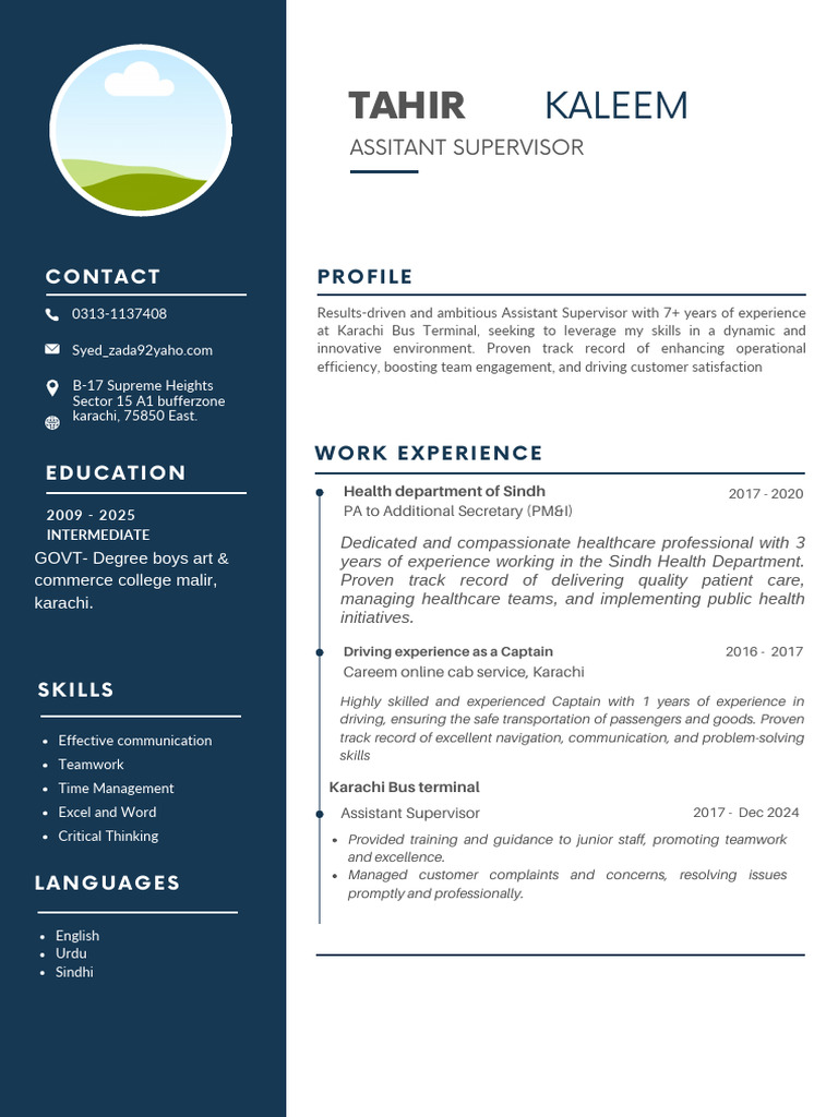 Blue Simple Professional CV Resume | PDF