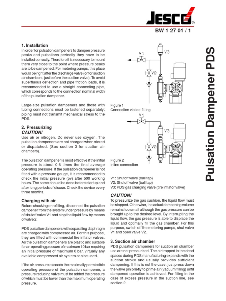 LJ Pulsation Dampener PDS en BW | Download Free PDF | Valve | Pump