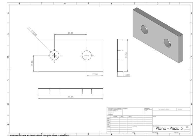 Plano - Pieza 5 | PDF