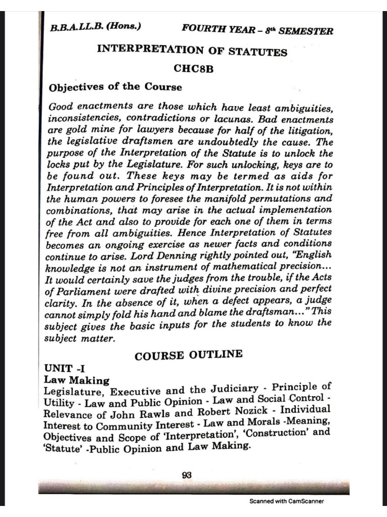 IOS NOTES FINAL | PDF | Plain Meaning Rule | Statutory Interpretation
