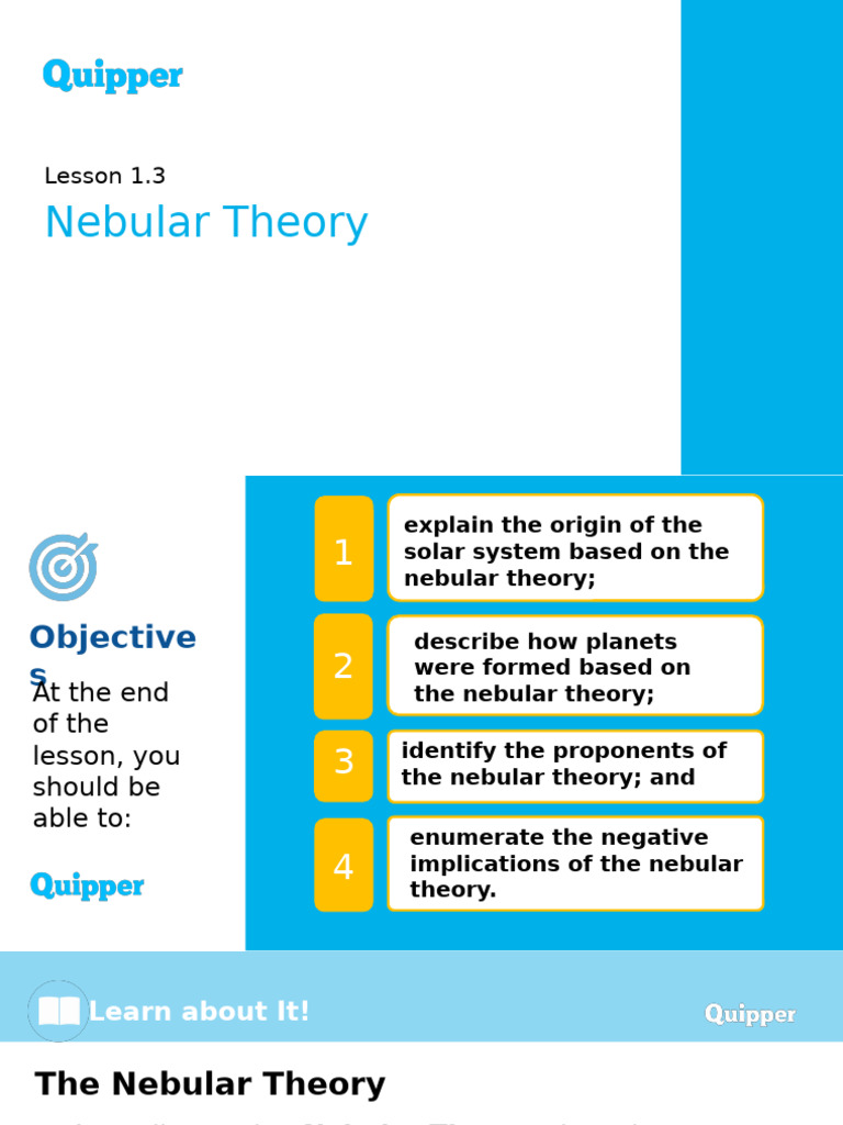 01 - U01 - L03 - S00 - Nebular Theory | PDF | Planets | Solar System