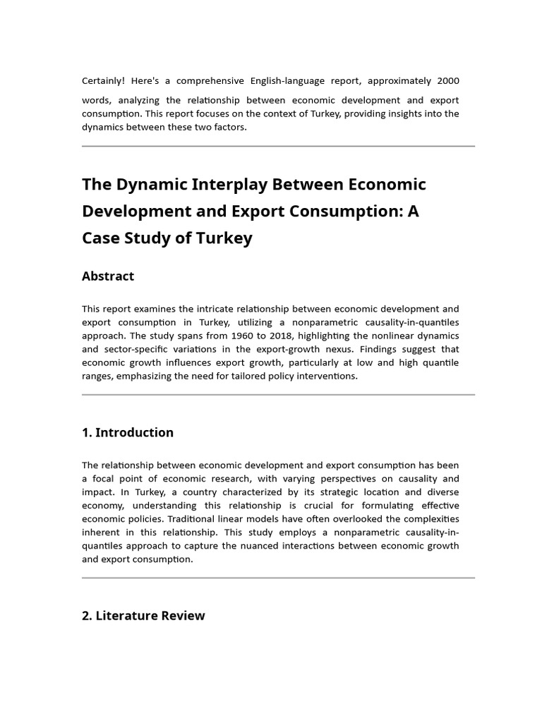 The Dynamic Interplay Between Economic Development | PDF | Economic ...