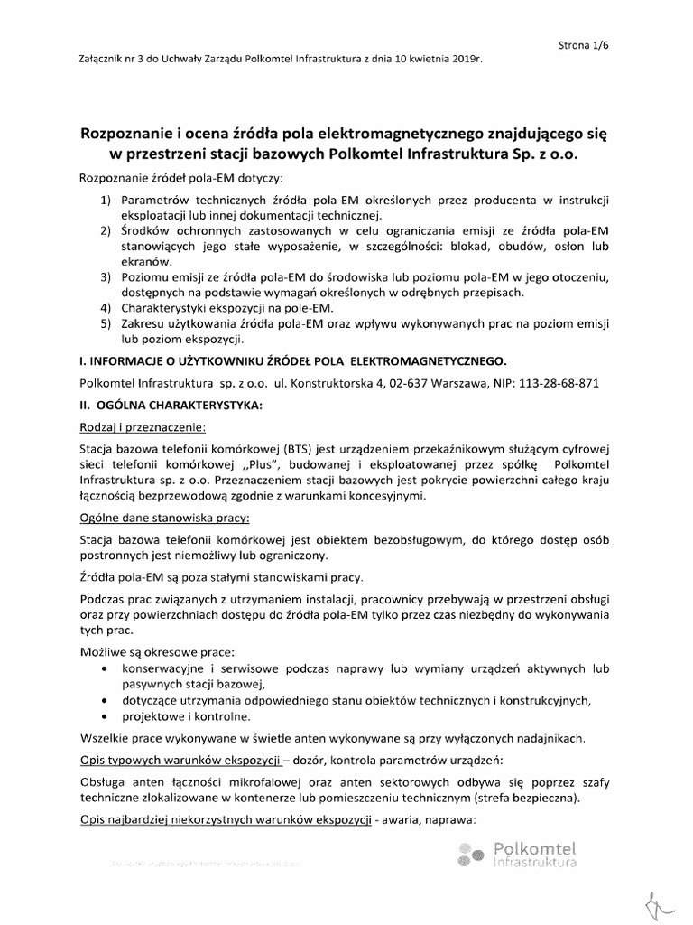 PLKI Uchwaêa ZarzÑdu Nr1 BHP ZaêÑcznik3 | PDF