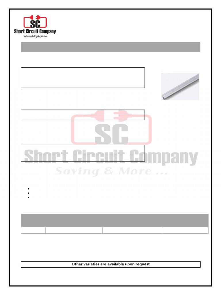 Led Profile Datasheets | PDF