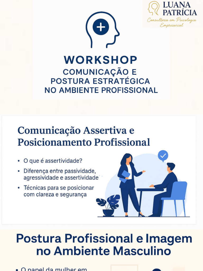 WORKSHOP Comunicação e Postura Estratégica No Ambiente Profissional | PDF