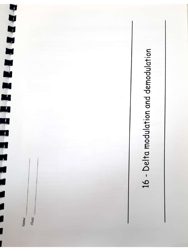 Delta Modulation Experiment Comm2 | PDF