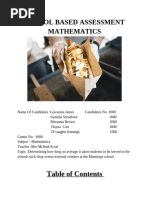 Mathematics SBA (F) 2 | PDF | Cafeteria | Lunch