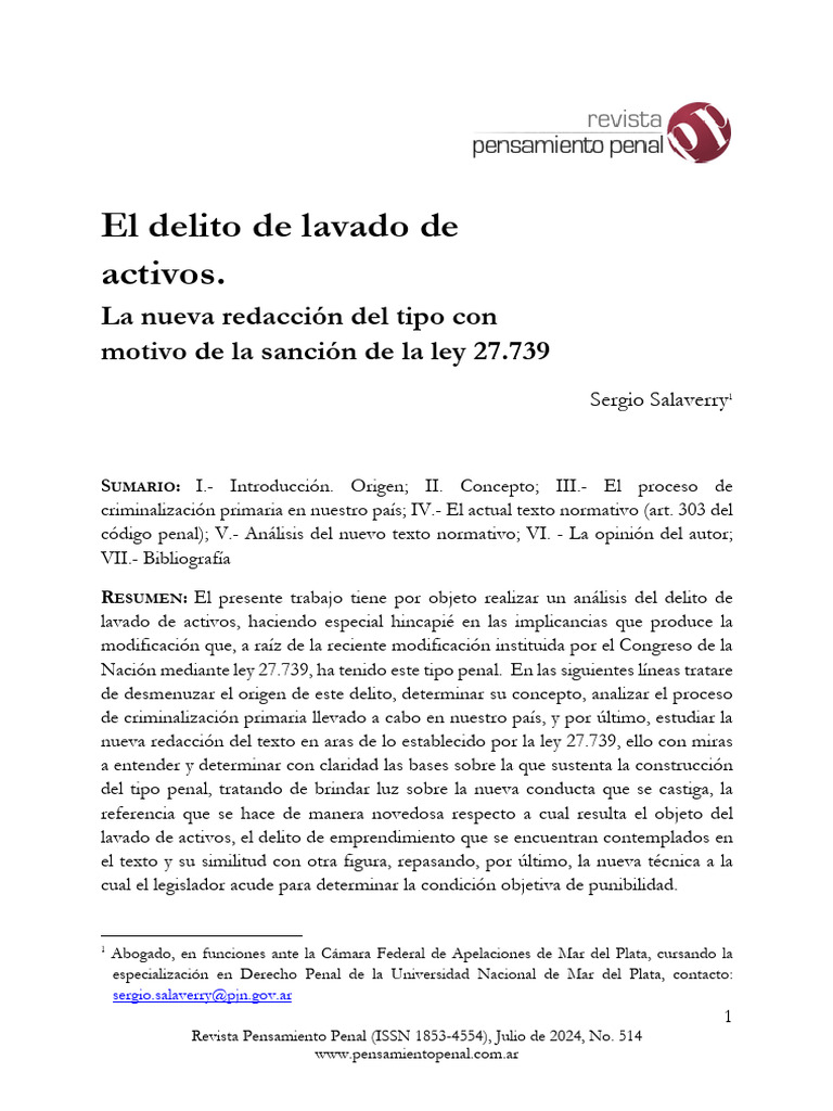 lavado | PDF | Lavado de dinero | Castigos