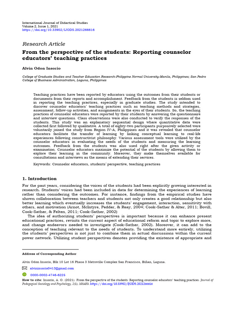 From The Perspective of The Students Rep | PDF | Educational Assessment ...