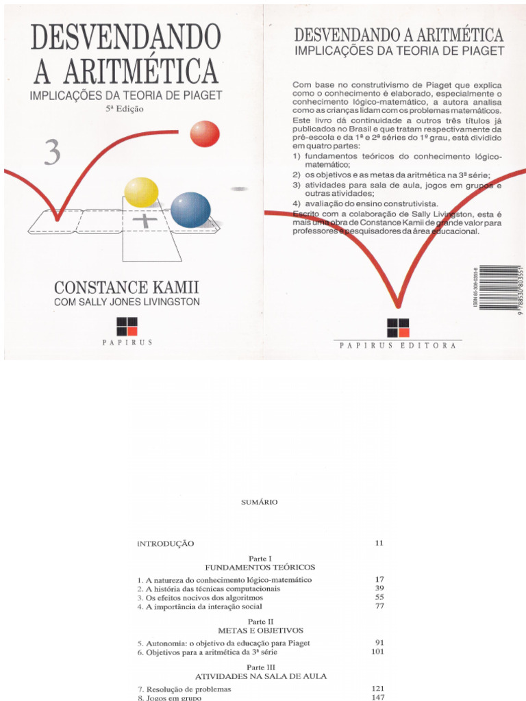 Desvendando A Aritmética Implicações Da Teoria de Piaget (Constance ...
