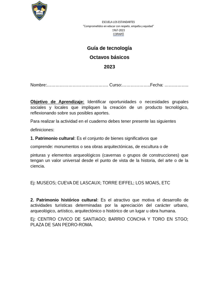 Guia 2 Octavos Junio | PDF | Turismo | Bienes (Ley)