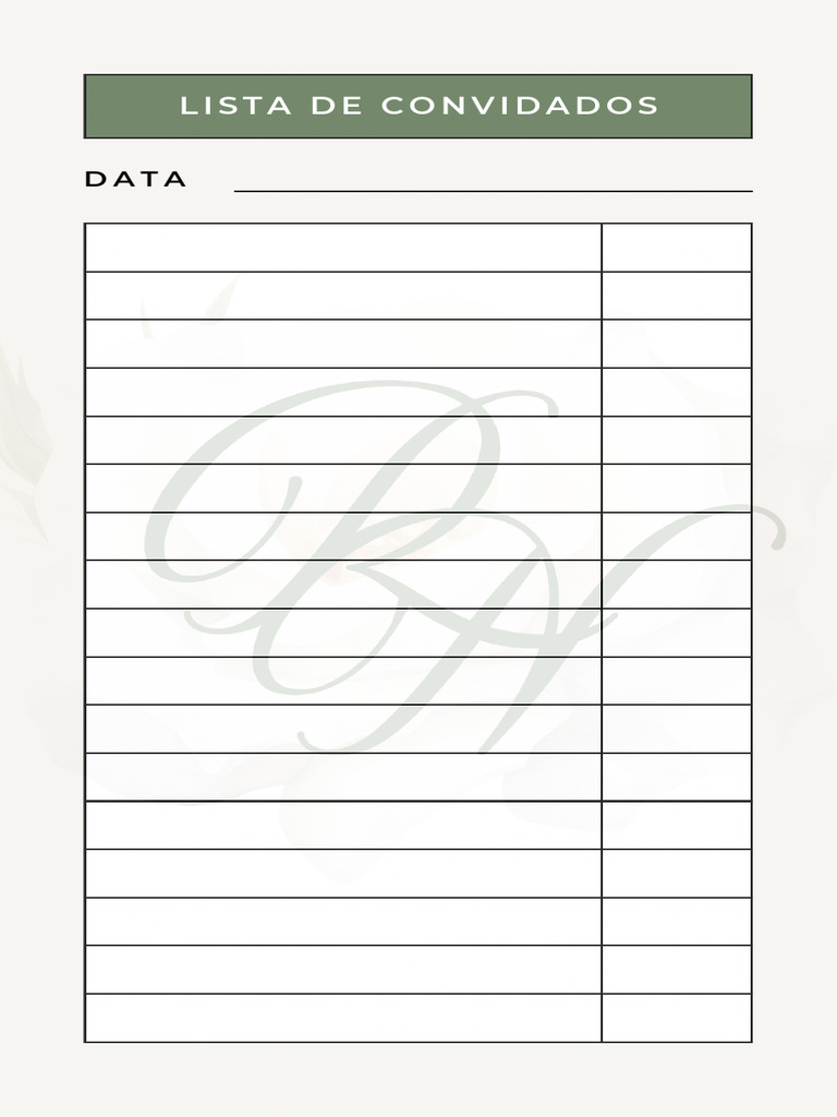 Lista de Convidados PDF | PDF