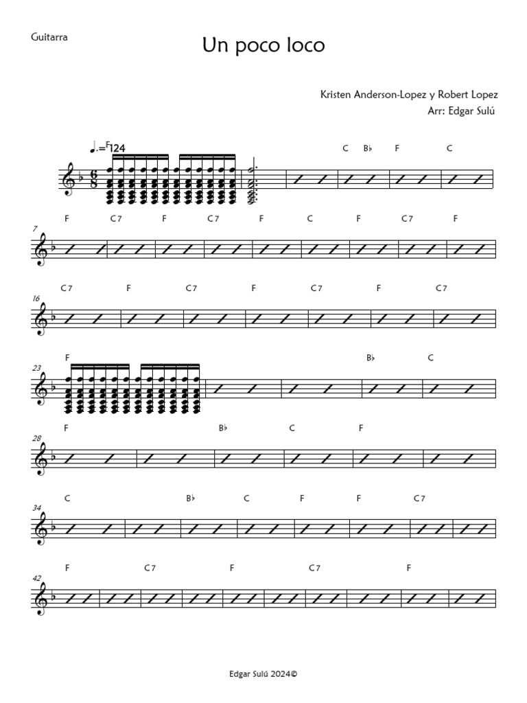 Un Poco Loco - Guitarra | PDF