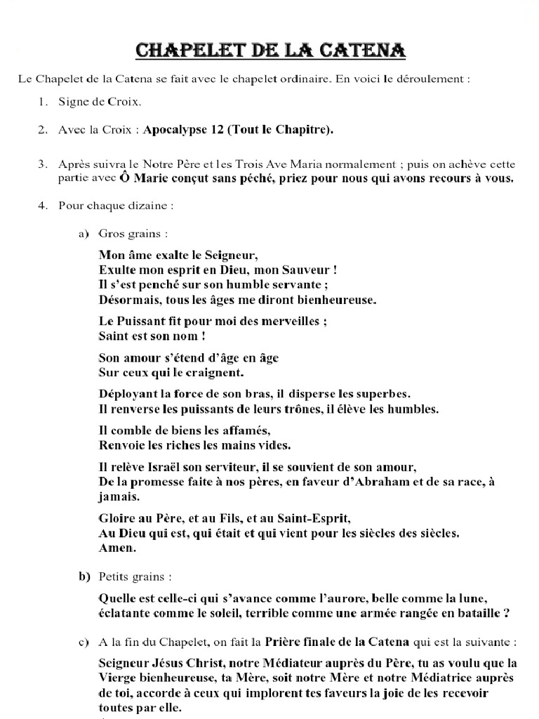 Chapelet de La Catena | PDF