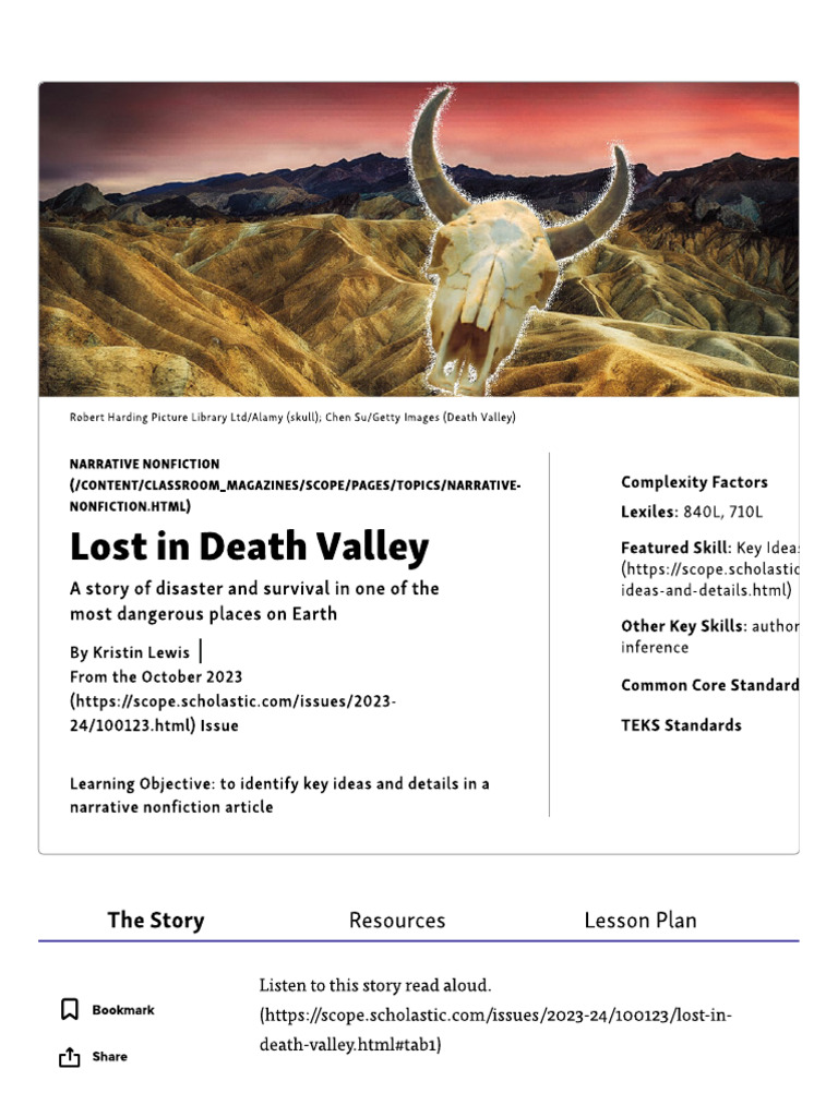 Lost in Death Valley | PDF