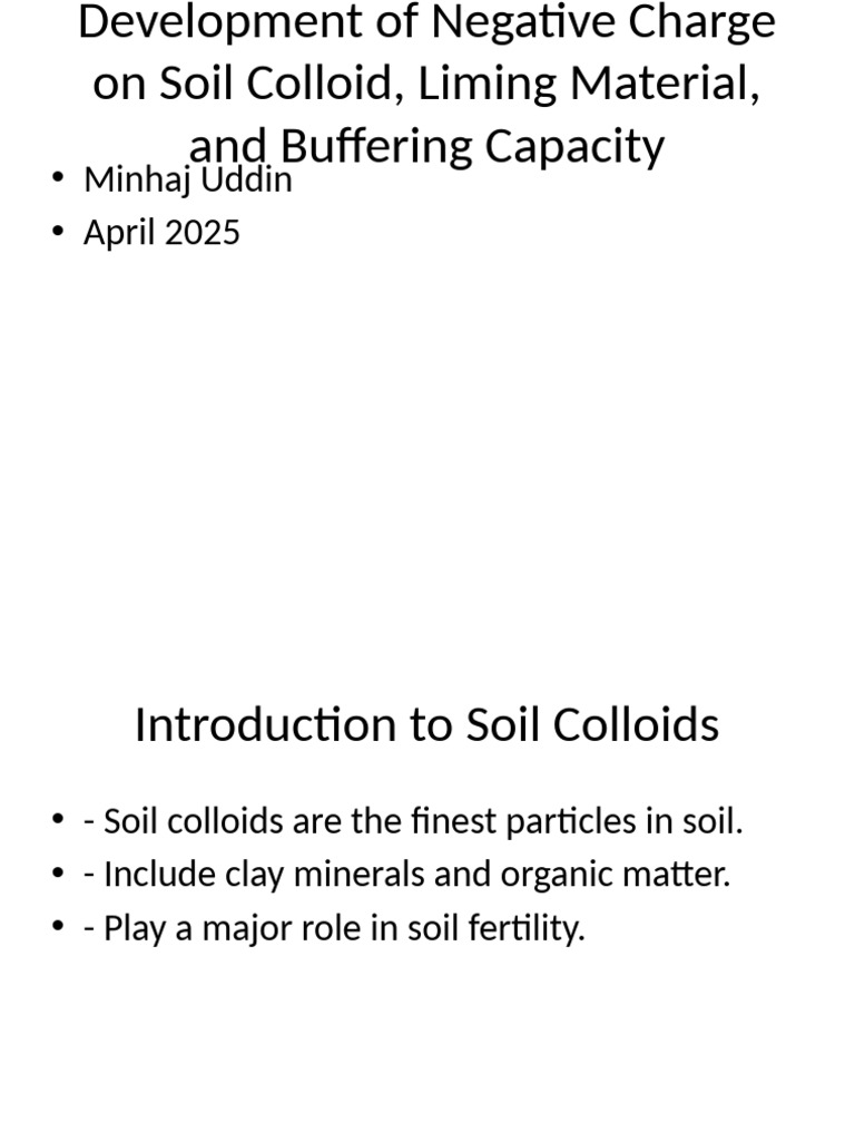Soil_Colloids_Presentation | PDF