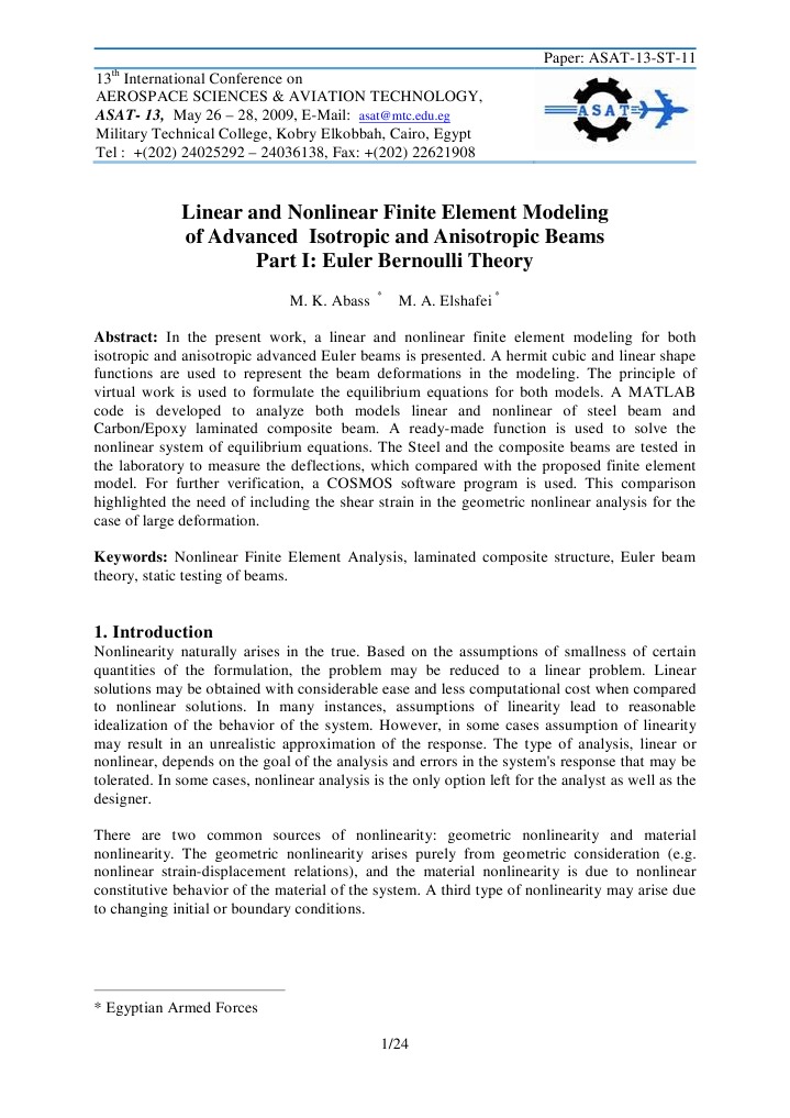 Linear Non Linear FEM | PDF | Finite Element Method | Chemical Product ...