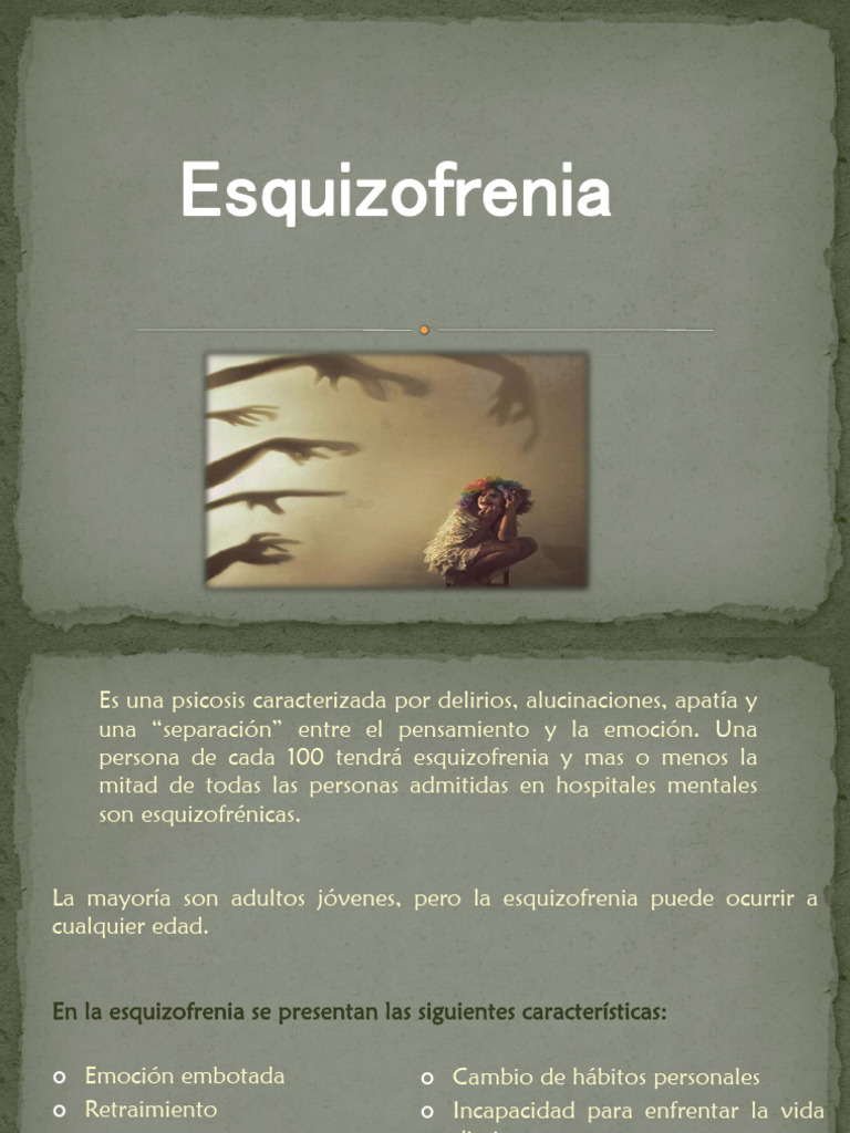 Características y causas de la esquizofrenia | PDF | Esquizofrenia ...