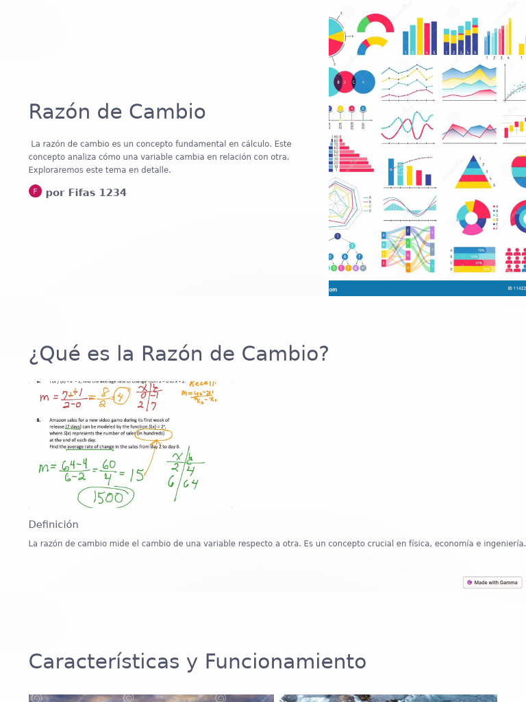 Definición y Aplicaciones de Razón de Cambio | PDF