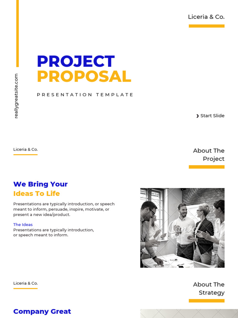 Blue and White Project Proposal - Presentation | PDF