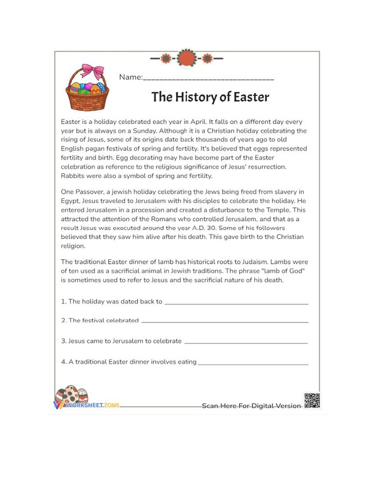 Easter Worksheets | PDF
