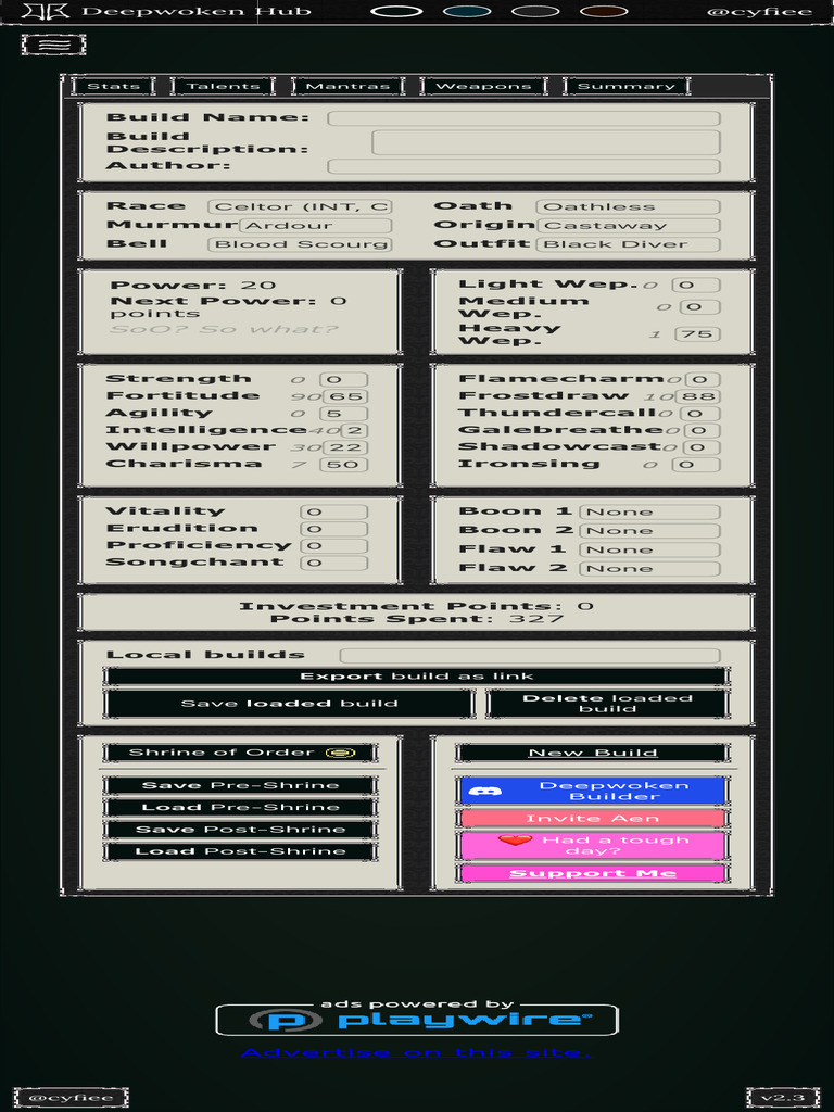 Deepwoken Builder | PDF