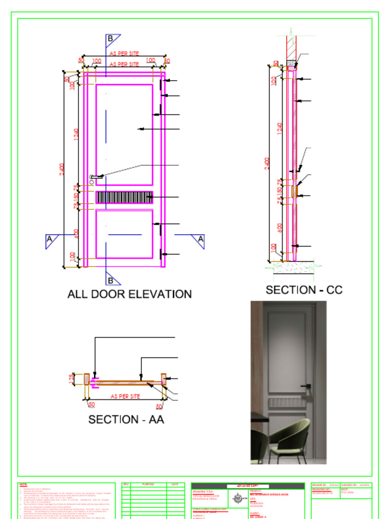 Typical Inside Door Elevation Detail | PDF | Door