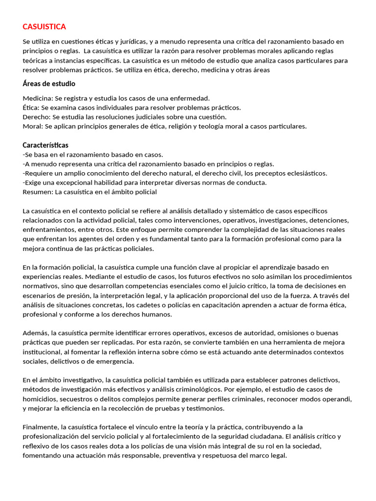 Casu Is Tica | PDF | Policía | Caso de estudio