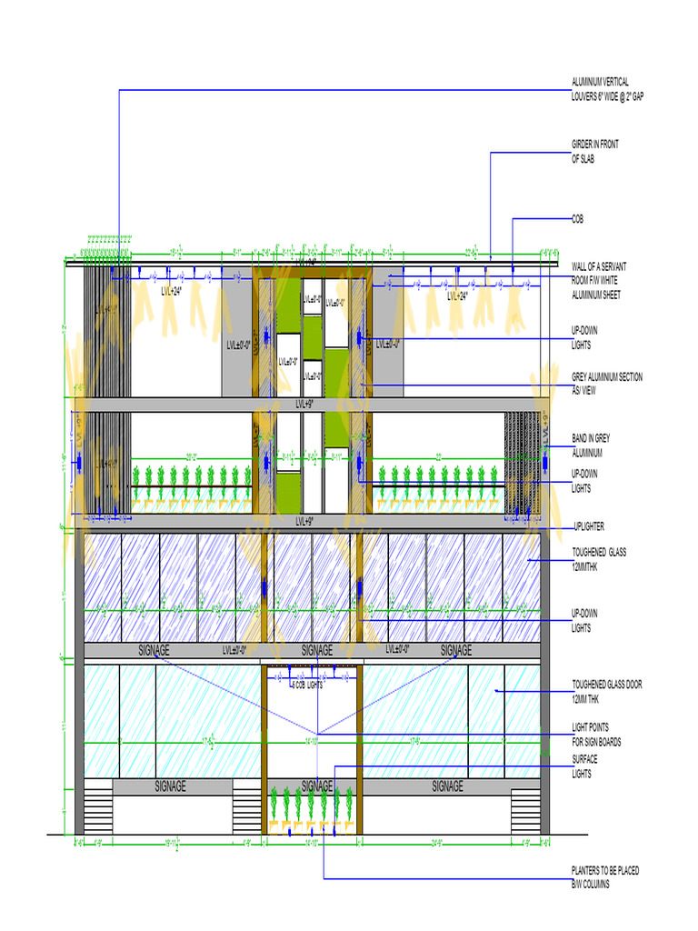 00000491-Delhi - Residence Cum Commercial - Front Elevation Electrical ...