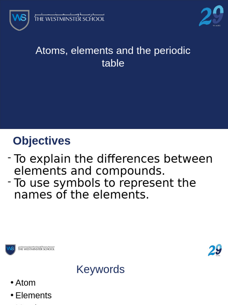 Atoms Elements and The Periodic Table | PDF | Chemical Elements ...