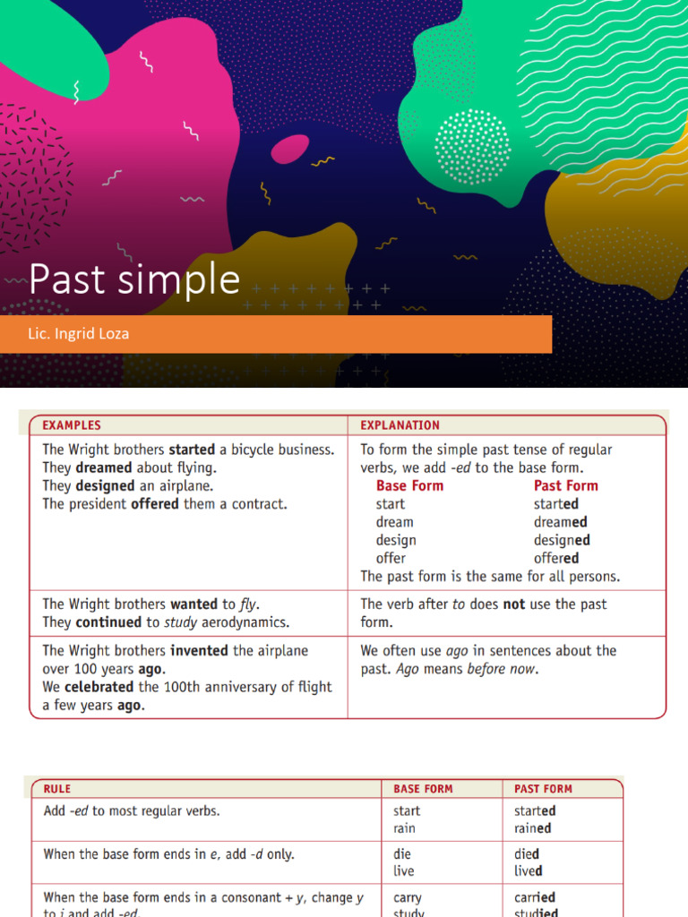 Past simple | PDF